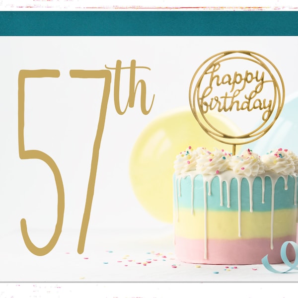 57th Birthday Cake for Women - Etsy