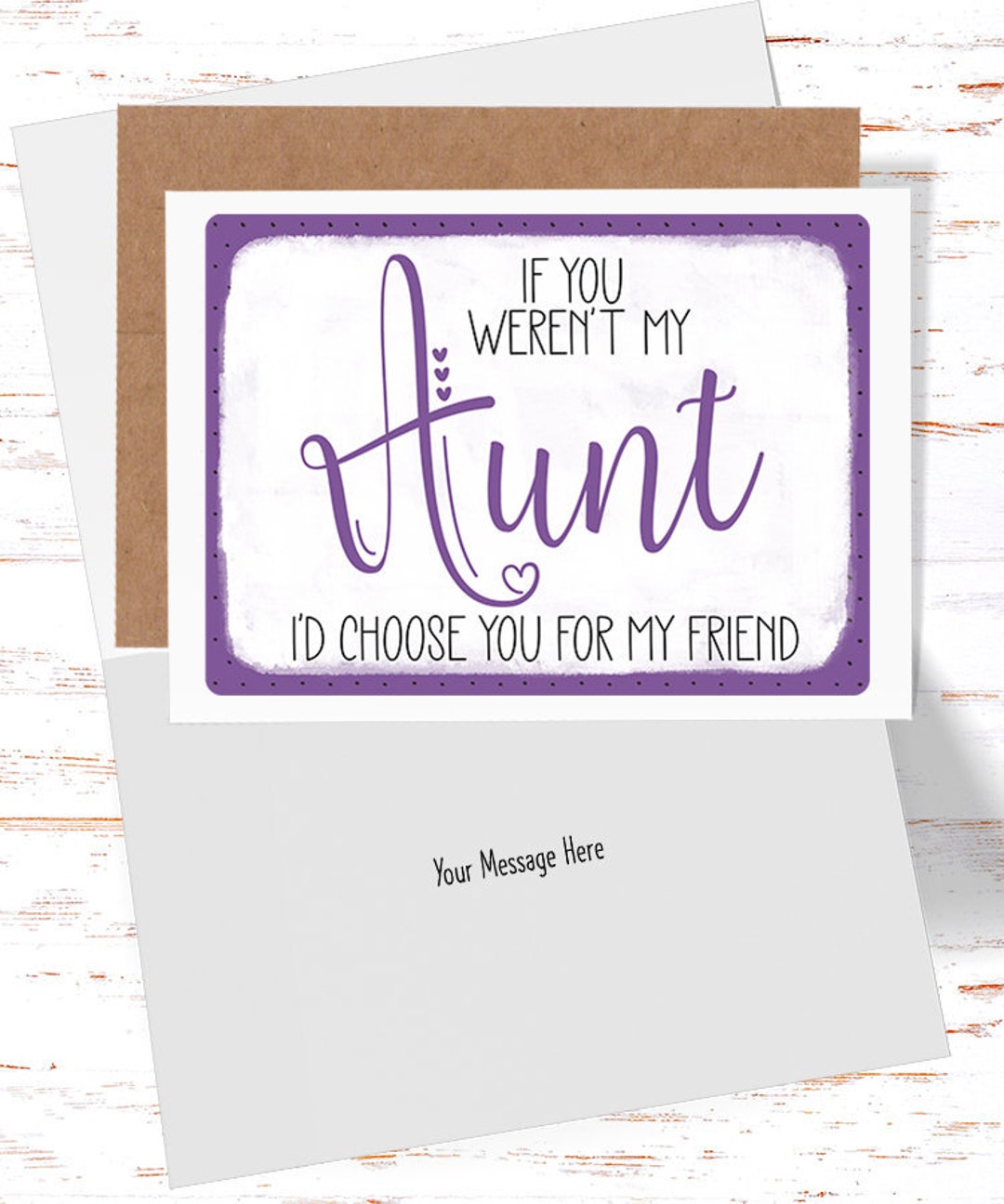 Card for Aunt, Special Card for Aunt, If You Weren't My Aunt, Mother's ...