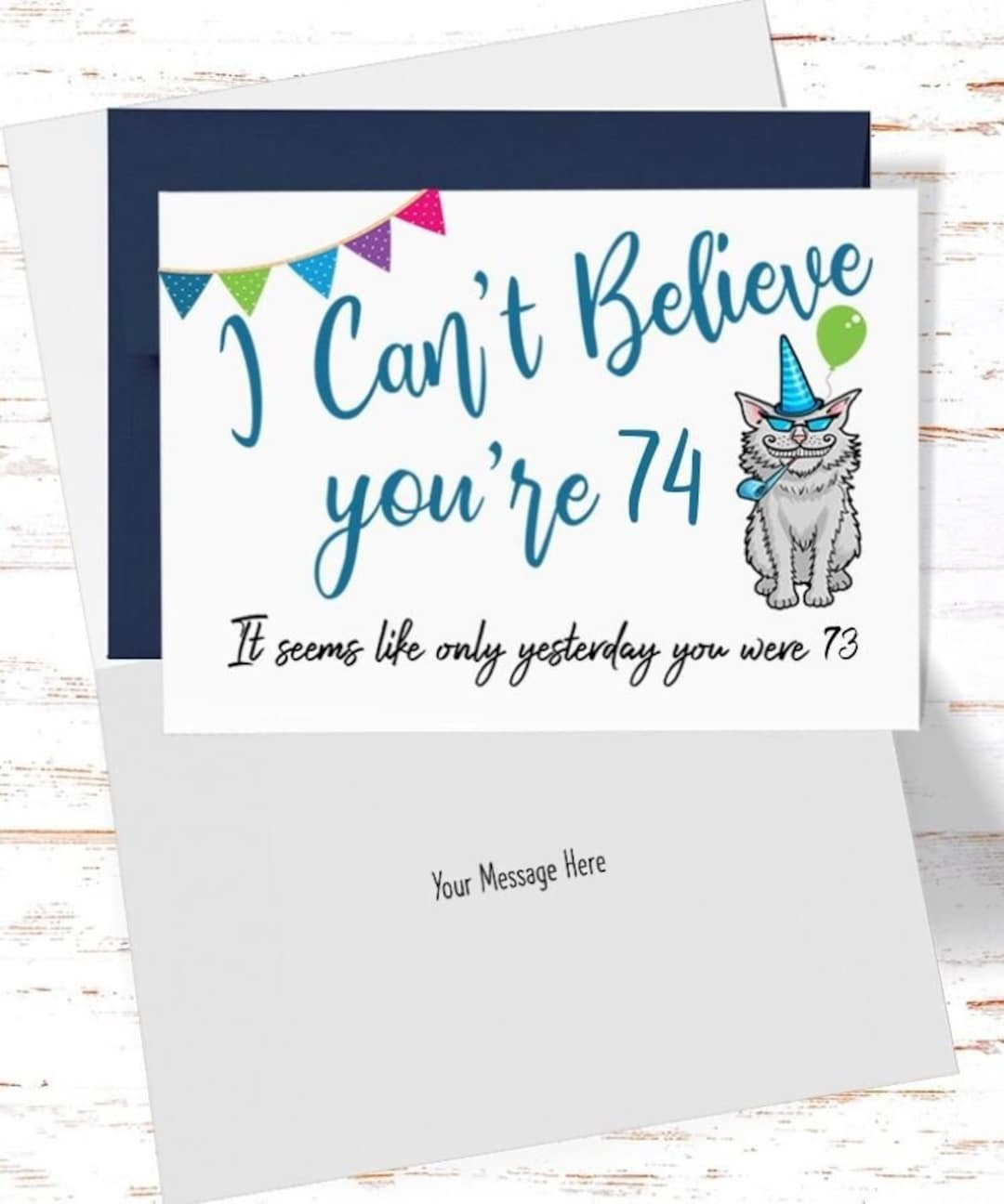Funny 74th Birthday Card for Her, Sarcastic Birthday Card for 74th ...