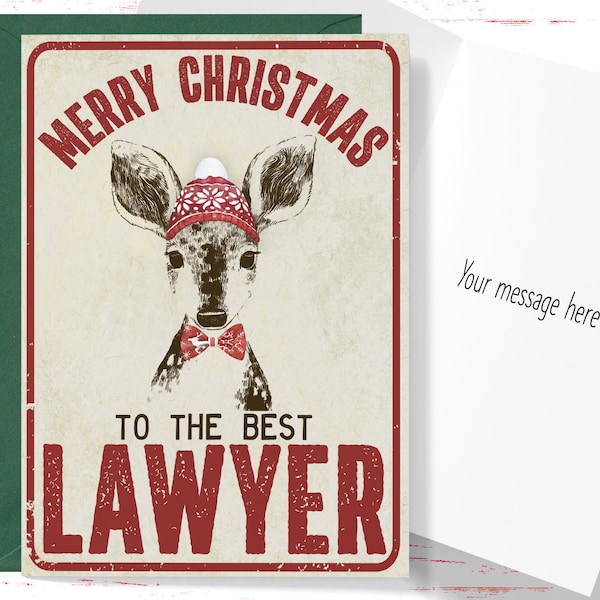 Lawyer Christmas Card - Etsy