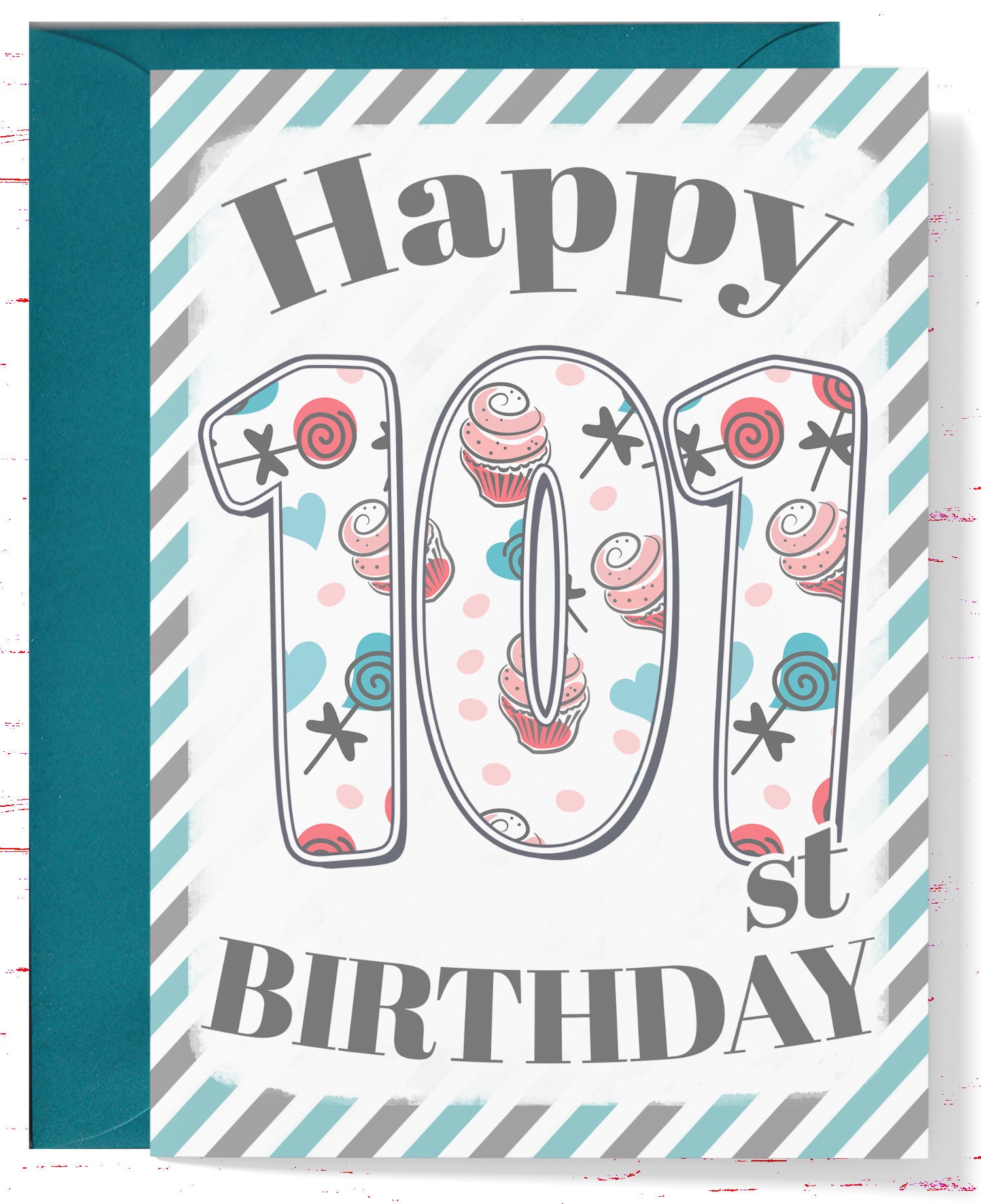 Happy 101st Birthday Card Cute Birthday Card for 101 Year Old - Etsy
