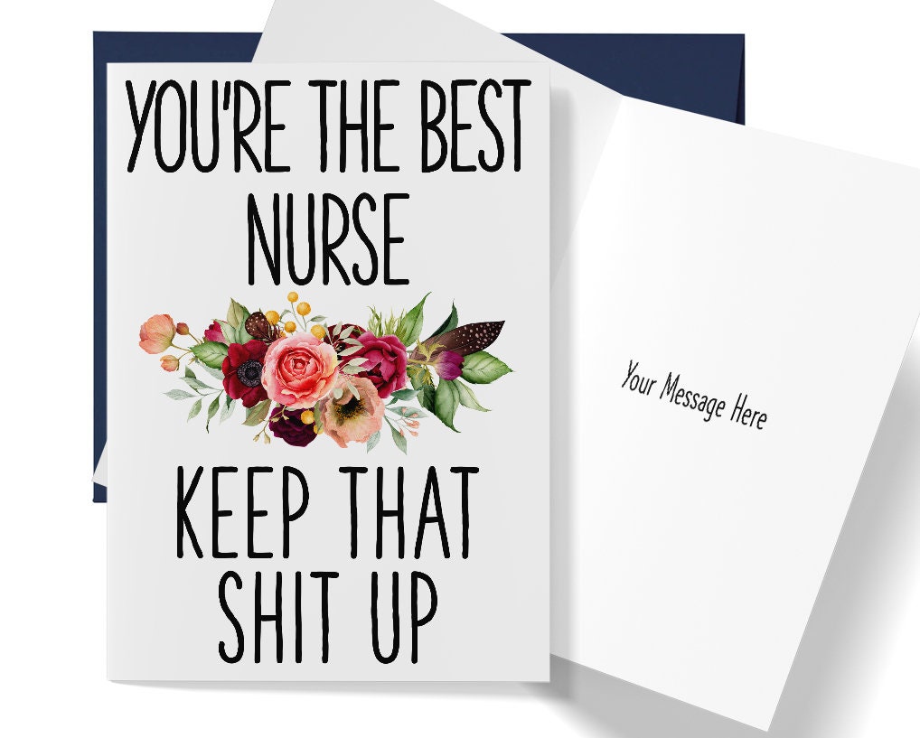 Nurse Thank You Card You're The Best Nurse Greeting Card | Etsy