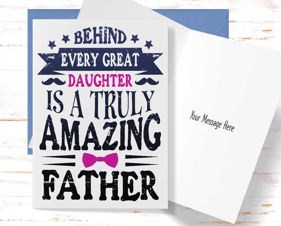Happy Father's Day Card From Daughter, Father's Day Gift for Dad, Funny ...