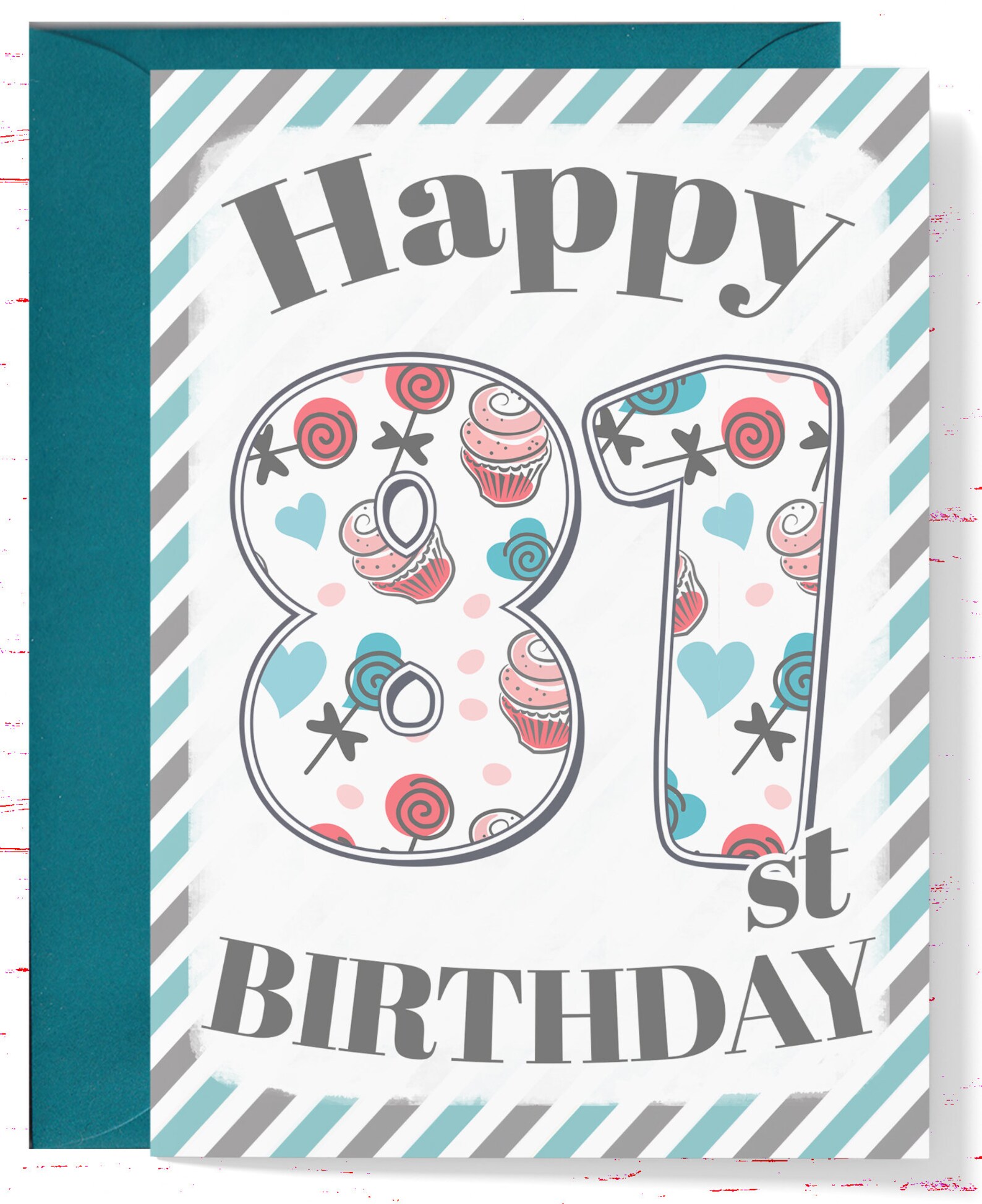 Happy 81st Birthday Card Cute Birthday Card for 81 Year Old - Etsy