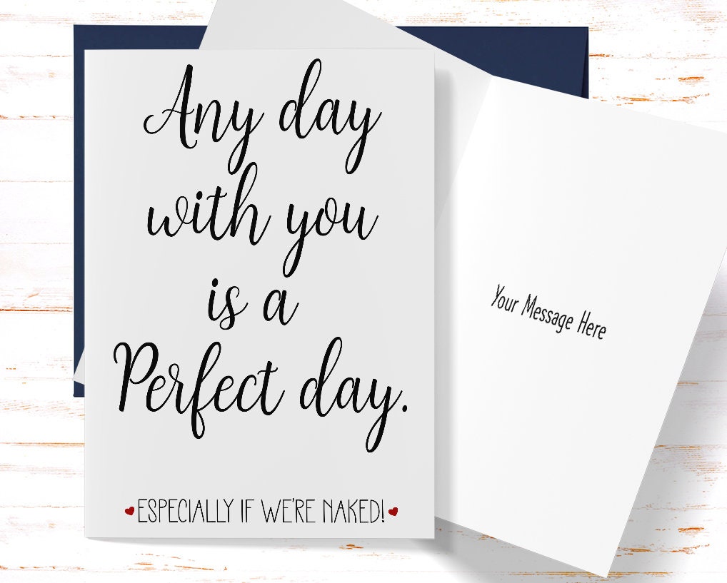 Anniversary Card, Any Day With You, Husband or Wife, Card for Boyfriend ...