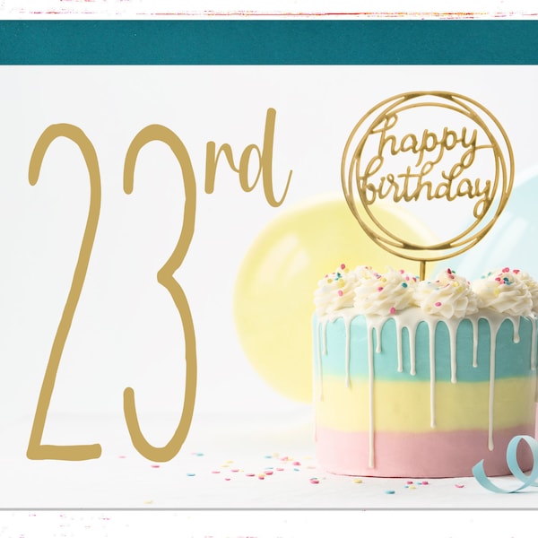 23 Year Birthday Card for Her - Etsy