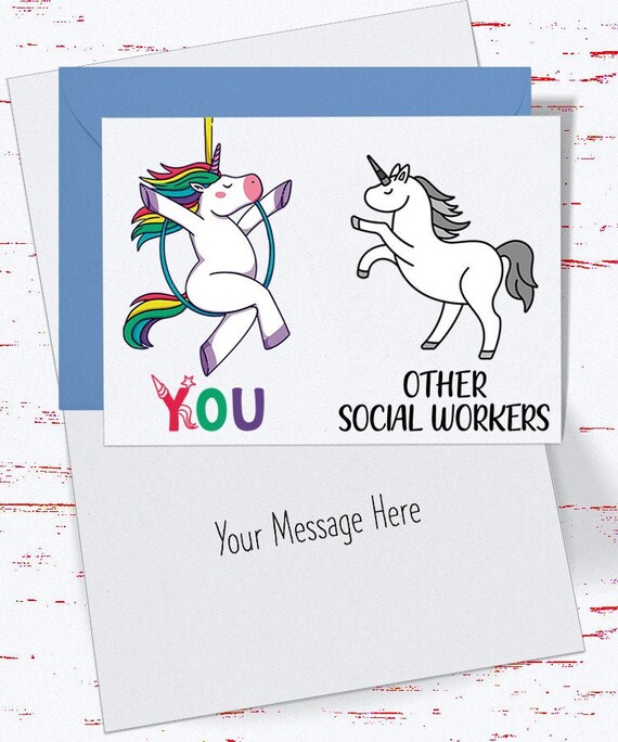 Paper & Party Supplies Social Work Graduation Social Worker Unicorn ...