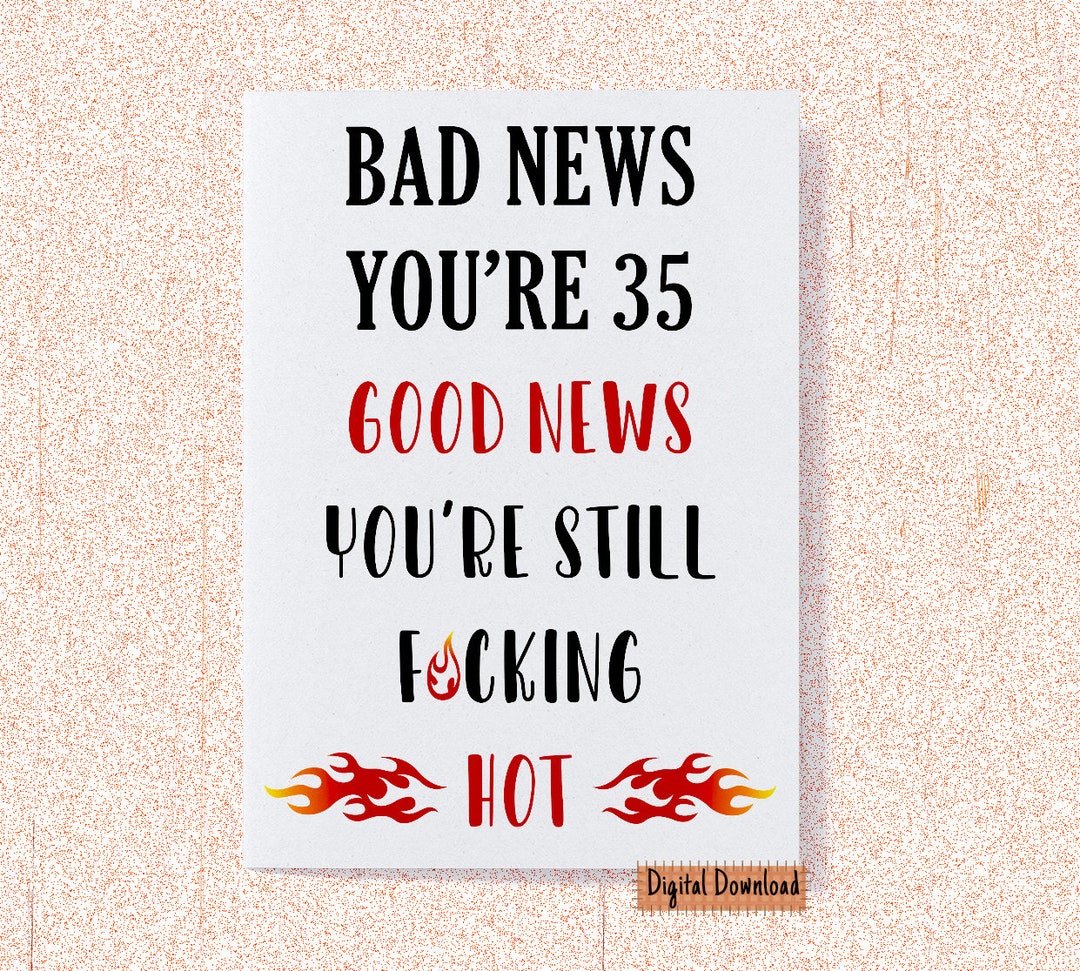 Printable 35th Birthday Card for Girlfriend, 35th Birthday Card for ...
