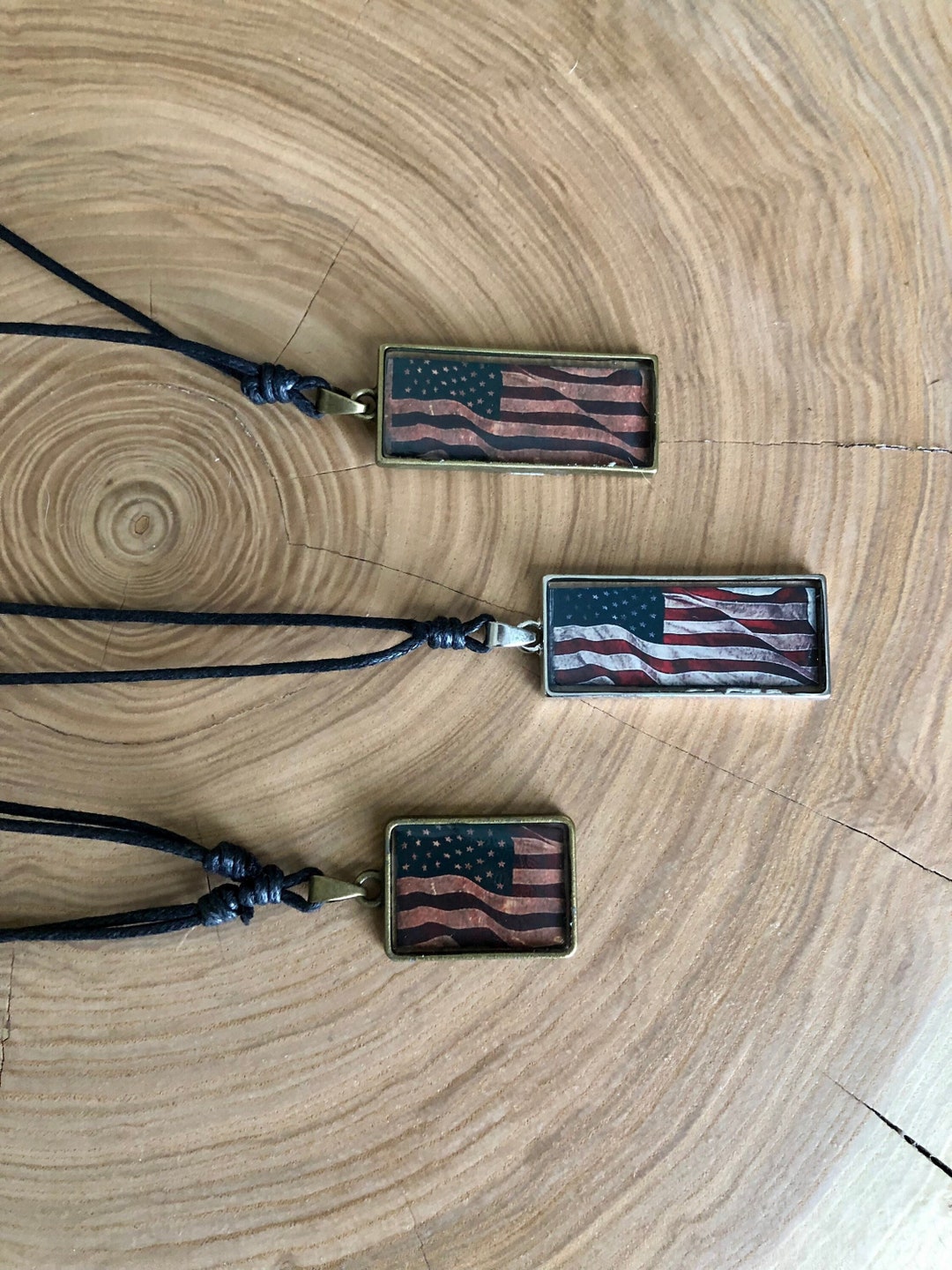 USA Flag Necklace, Fourth of July Necklace, Patriotic Necklace ...