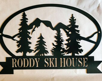 Snow Mountain Metal Sign - Etsy