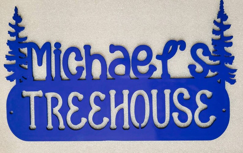 Tree House Sign Custom Sign Personalized Gifts Kids Outdoors Metal Art ...