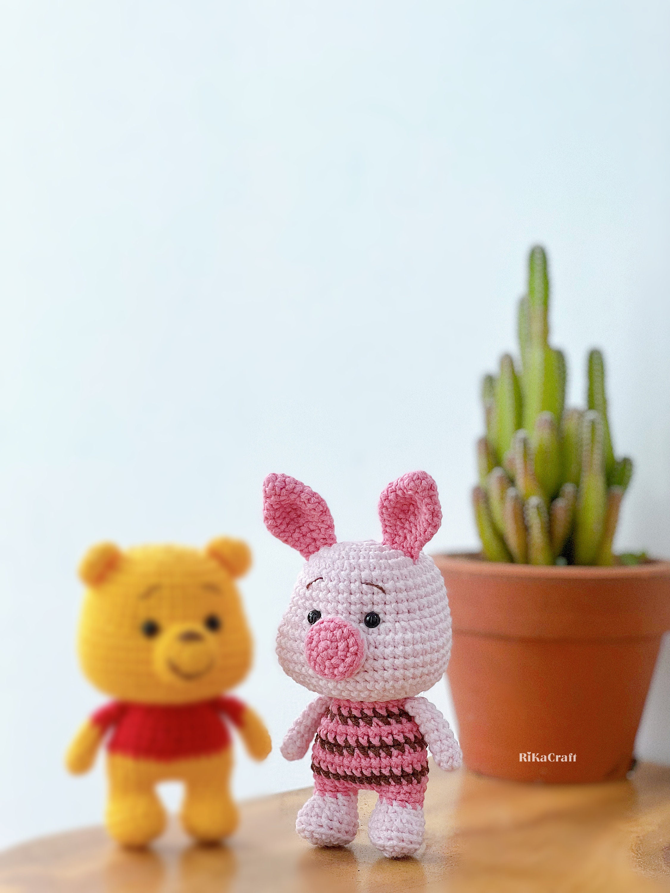 Piglet Crochet Pattern Keychain Crochet Winnie the Pooh - Etsy