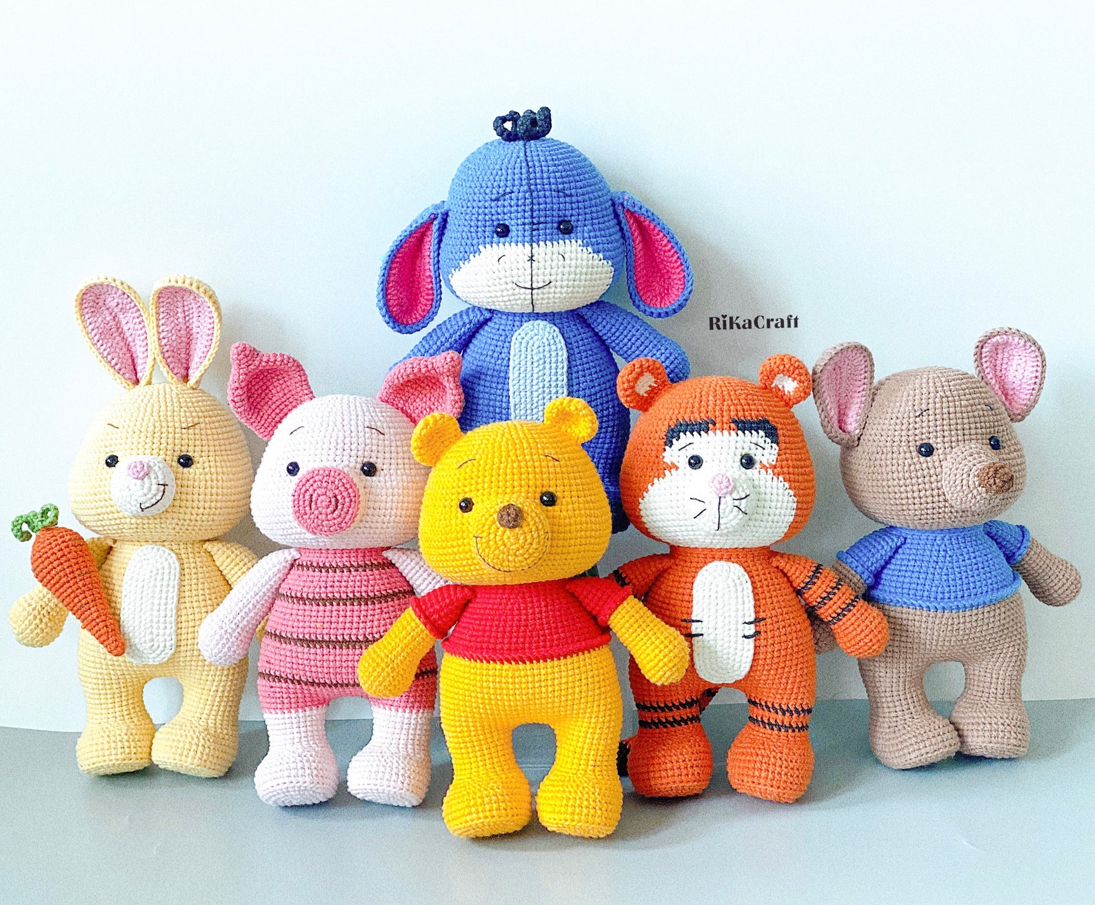 Winnie the Pooh Crochet Pattern: Pooh, Piglet, Tigger, Eeyore (PDF) - Etsy