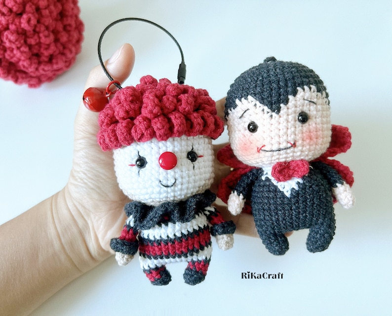 Clown Keychain Amigurumi Crochet Pattern - Etsy