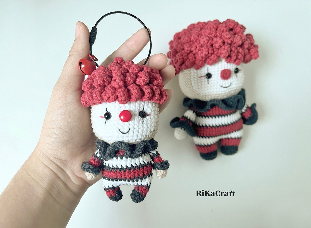 Clown Keychain Amigurumi Crochet Pattern - Etsy