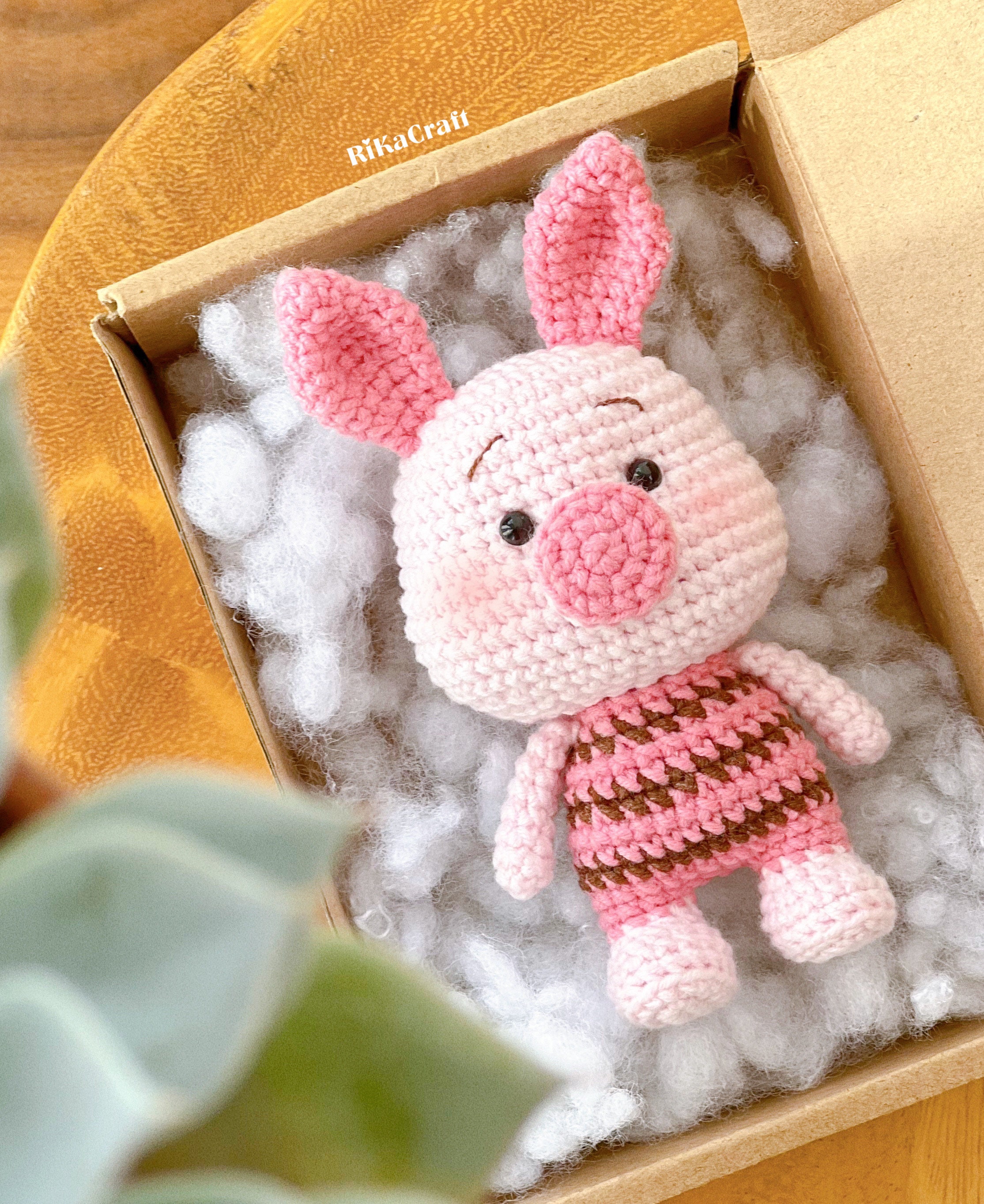 Piglet Crochet Pattern Keychain Crochet Winnie the Pooh - Etsy