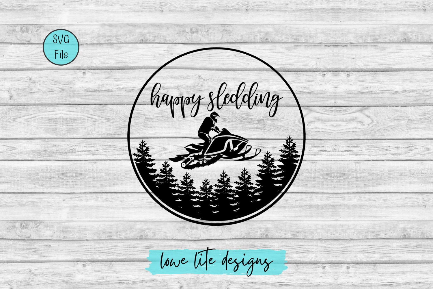 Happy Sledding Snowmobile Season SVG Cricut Designs, Silhouette Files ...