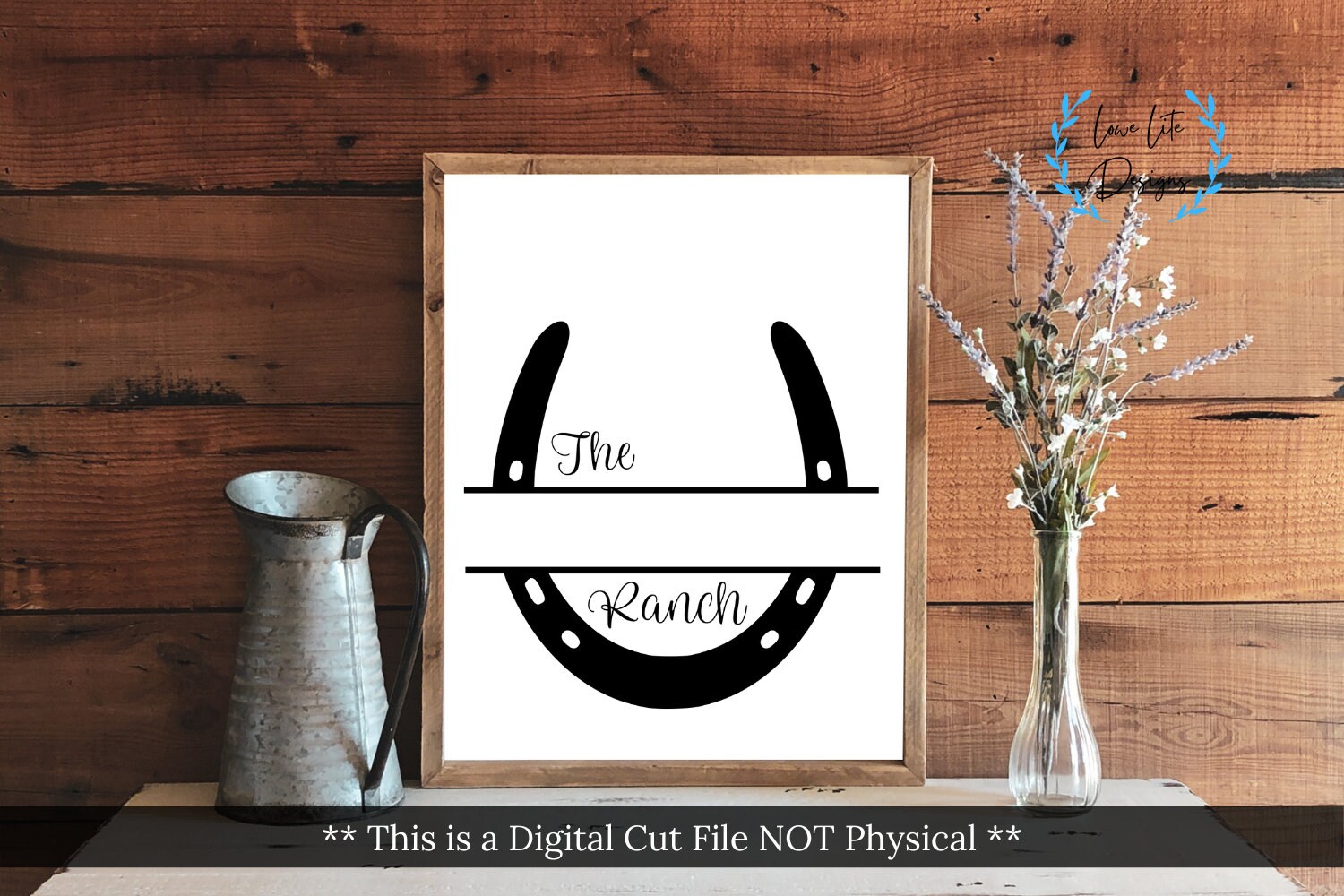 Horseshoe Family Ranch Monogram SVG Country Life Svg - Etsy