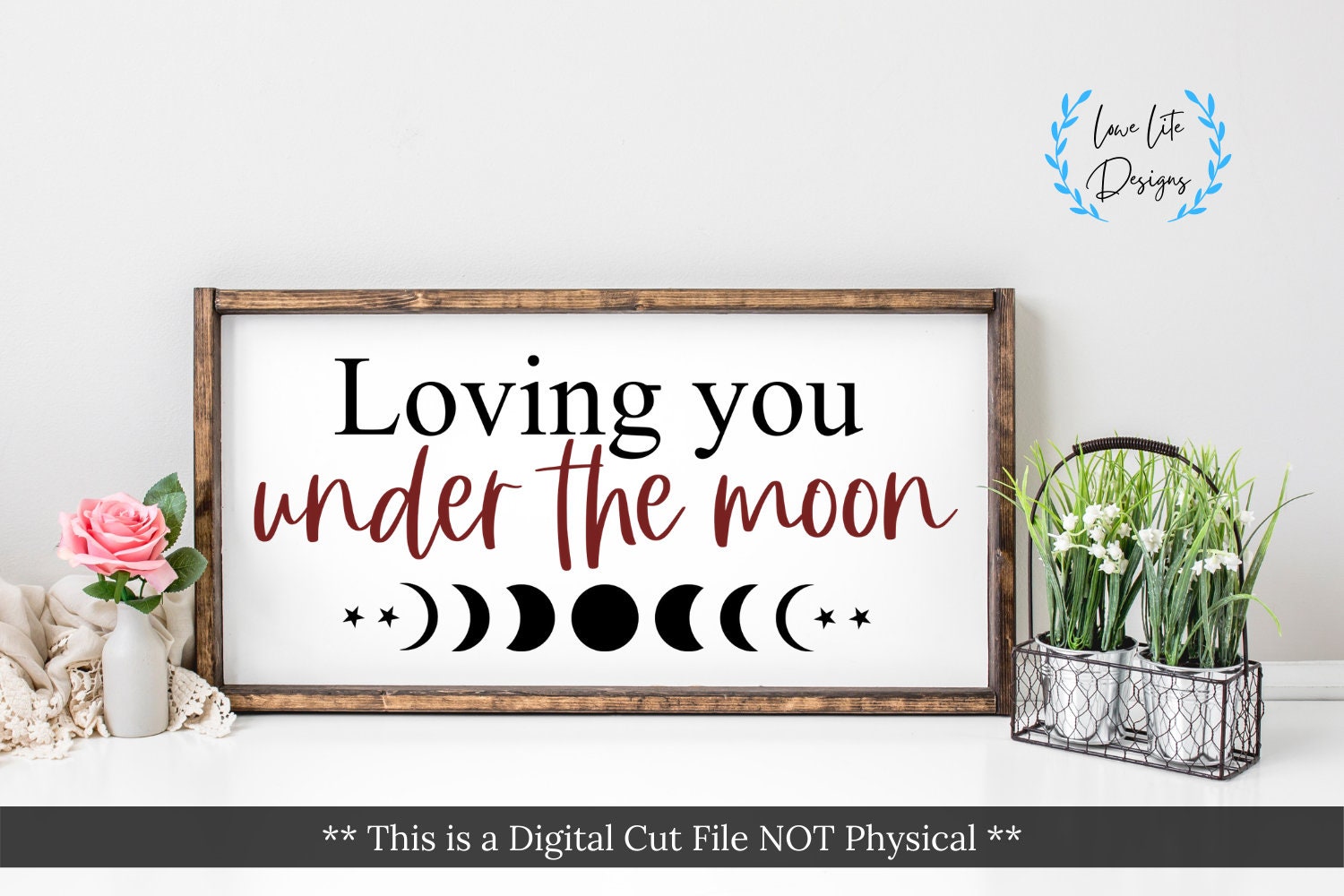 Loving You Under the Moon SVG Moon Phases Moon Child Moon - Etsy UK