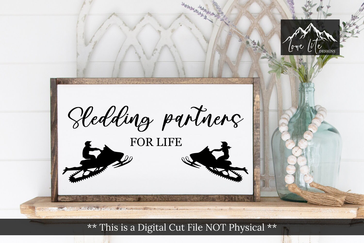 Sledding Partners for Life SVG Snowmobile Sign Svg, Couple Sports Svg ...