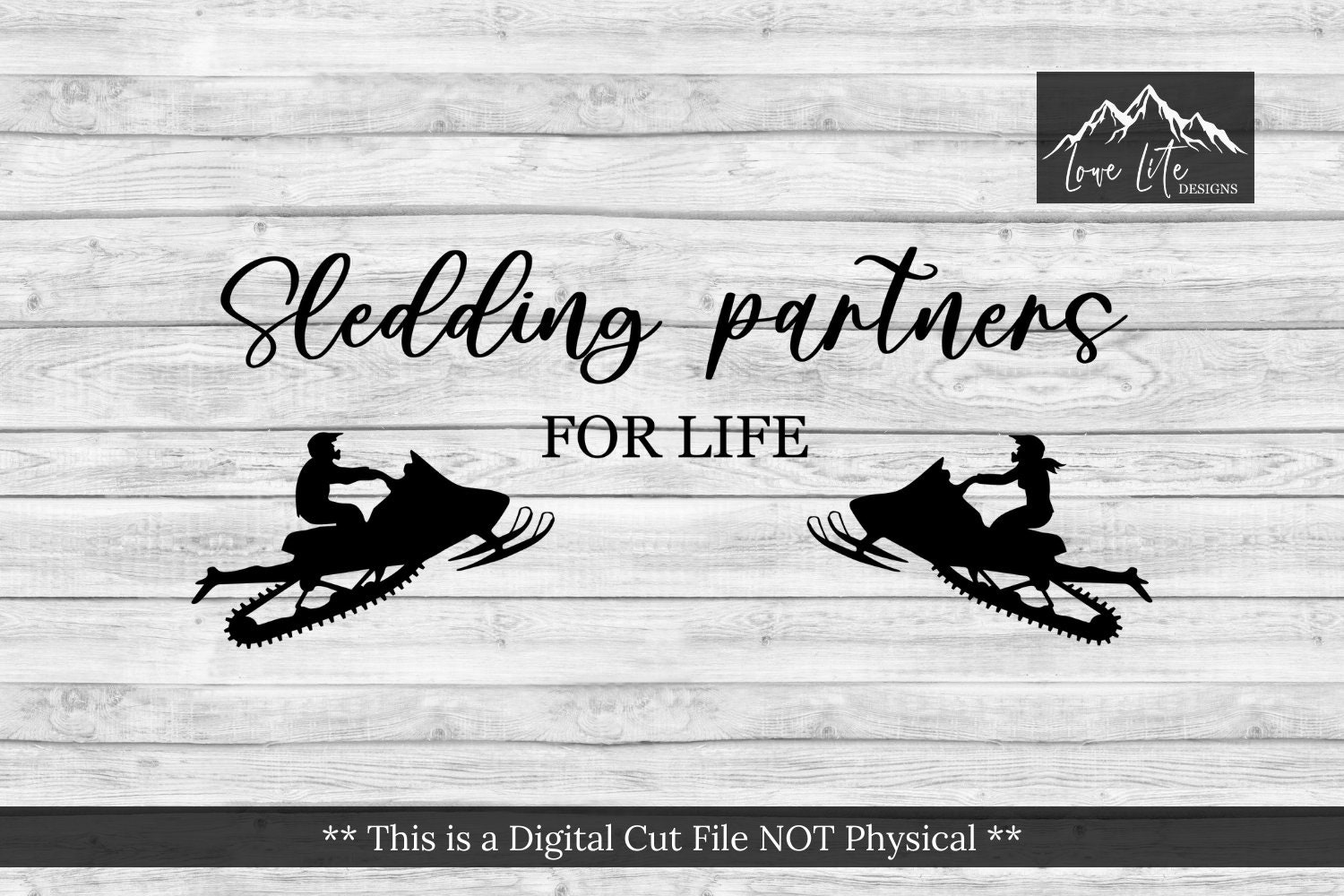 Sledding Partners for Life SVG Snowmobile Sign Svg, Couple Sports Svg ...