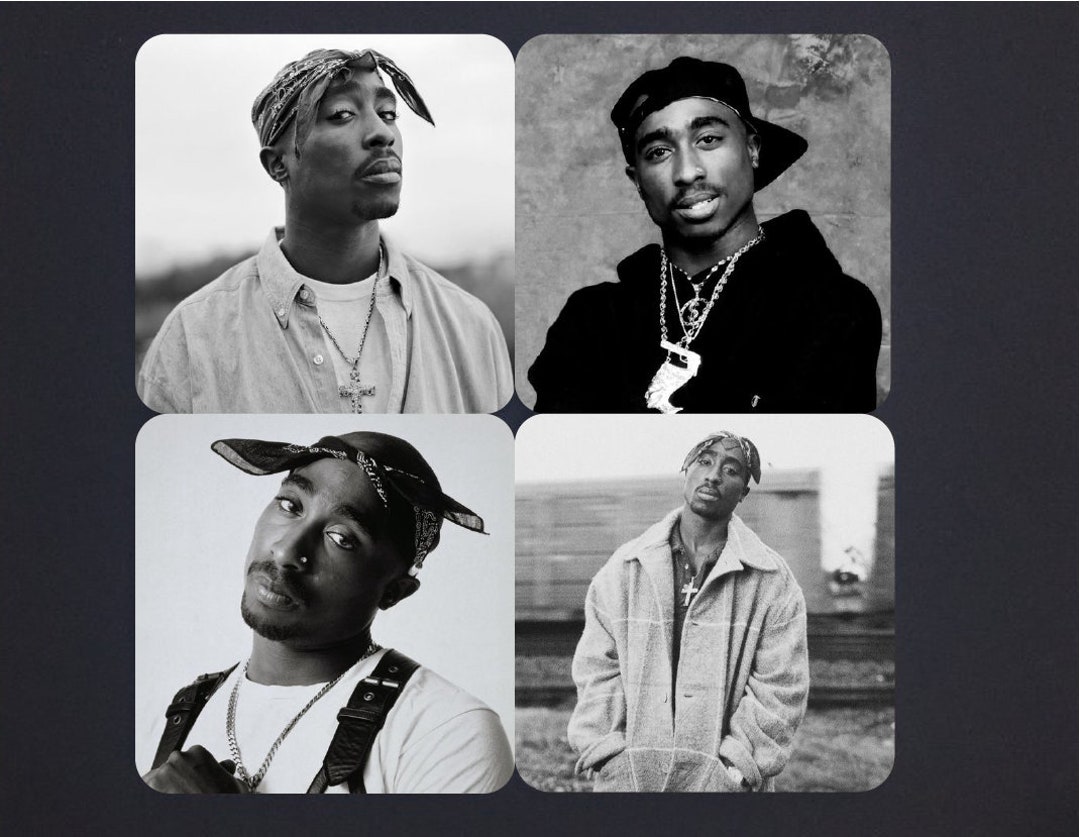 4 Set of Tupac Shakur Drink Coasters, Tupac Shakur Coasters, 2pac ...
