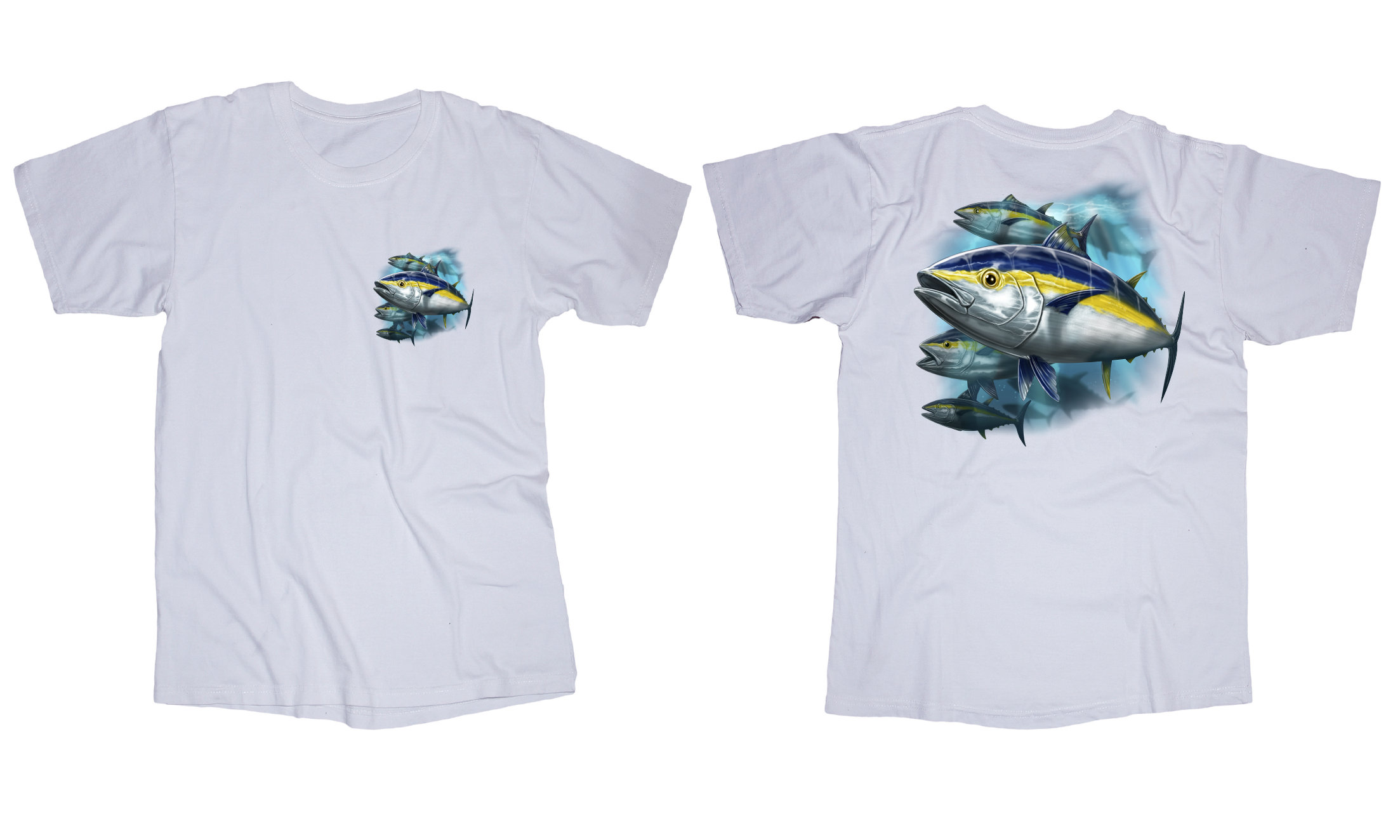 Yellowfin Tuna White T-shirt Tuna Design Fish Shirt - Etsy