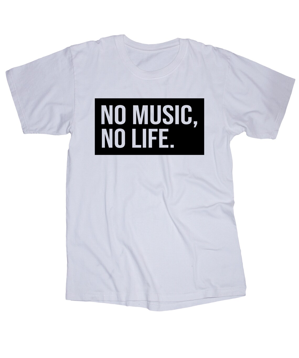No Music No Life. White T-shirt Music Is Life Tee Music | Etsy