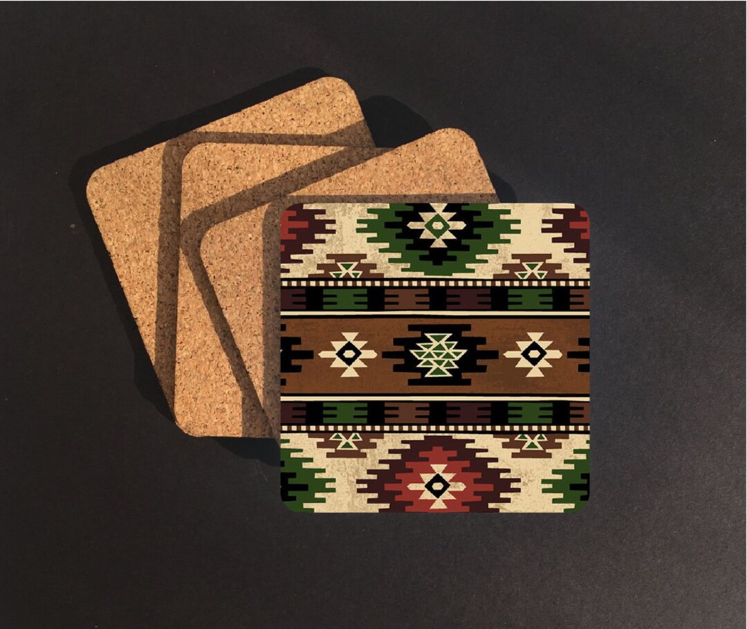 4 Set of Native American Coasters, Utah, Nevada, Colorado, Native ...