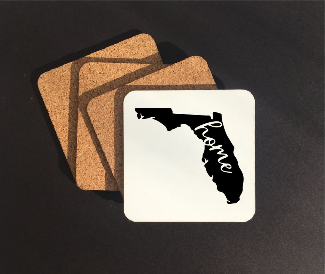 4 ensembles de Florida Drink Coasters, Florida Coasters, Beer Coasters ...