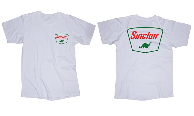 Sinclair White T-shirt, Sinclair Oil Operation Shirt, Sinclair Gasoline ...