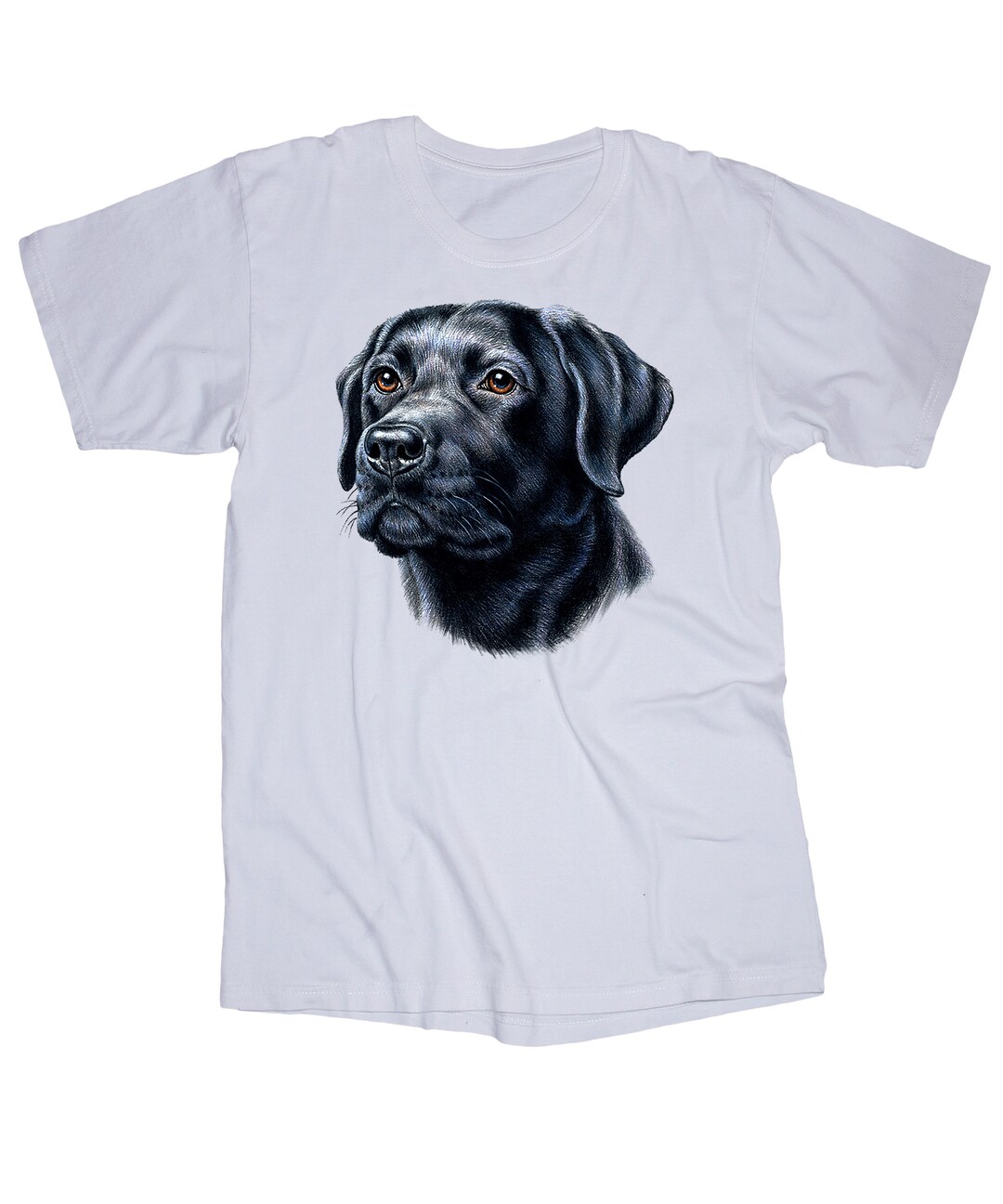 Black Lab White T-shirt, Black Labrador Retriever, Black Lab Shirt ...