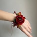 Bridal Burgundy Flower Bracelet Terracotta Wedding Accessory Rust ...