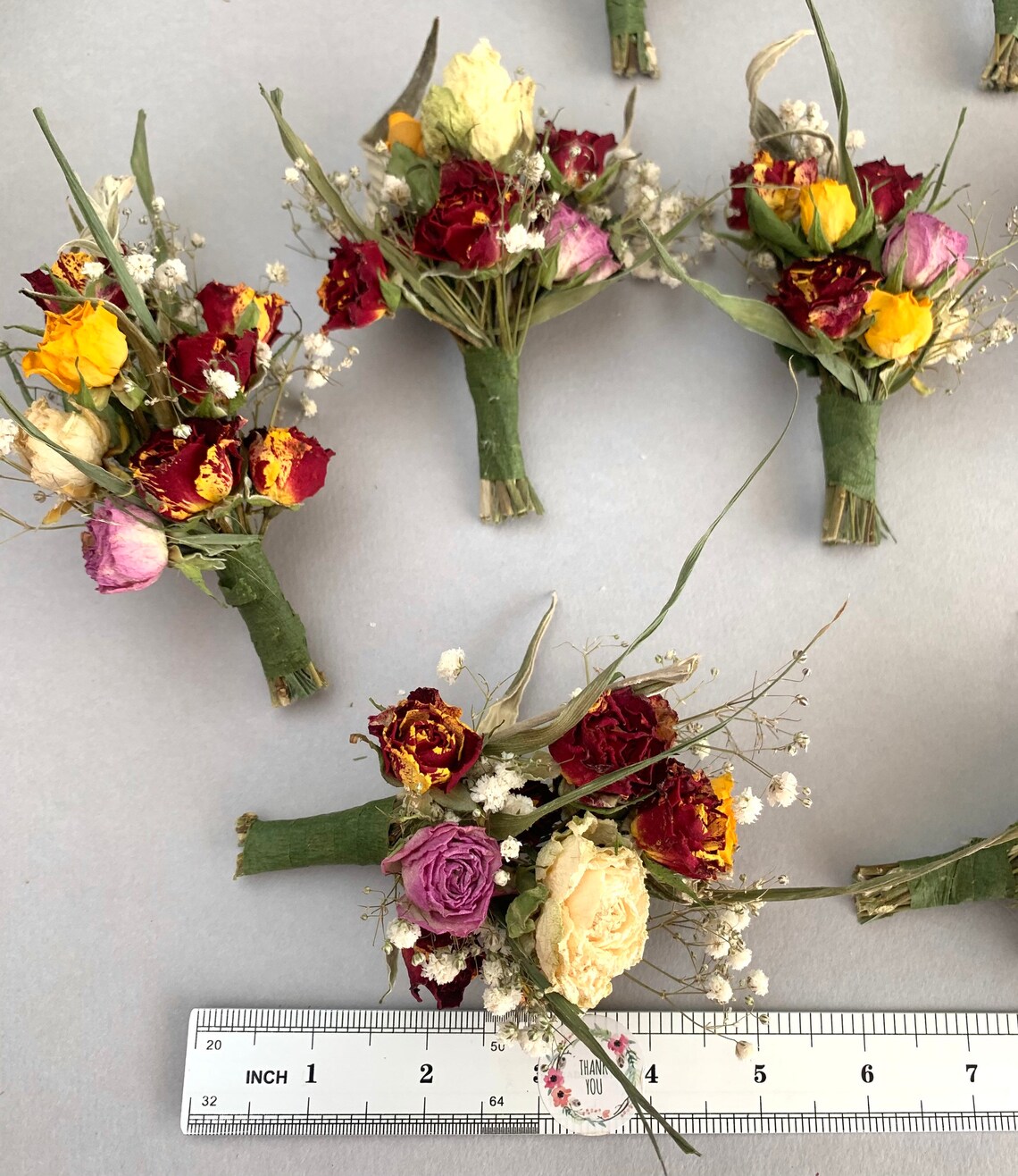 Dried roses bouquet Colorful flower small bouquet Natural | Etsy