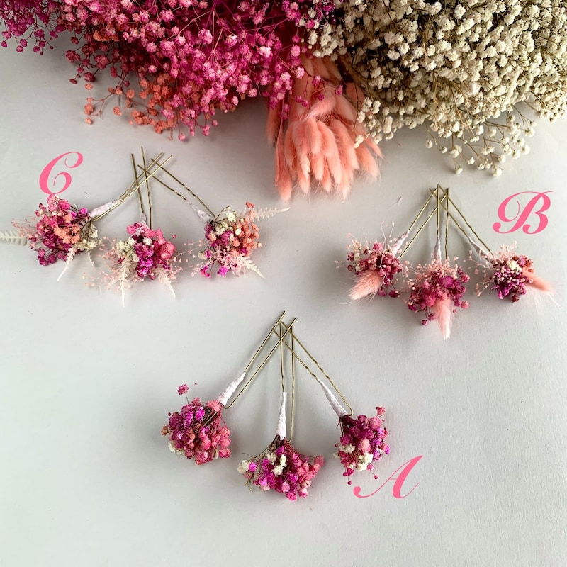 Pink Hair Flower - Etsy