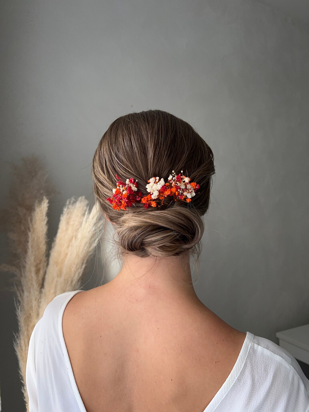 Dried Flower Hair Pins Fall Autumn Wedding Flower Hairpins Bridal Hair ...