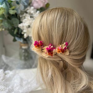 Colorful Hair Pins Pink Purple Hair Clips Fuchsia Violet Wedding Hair ...