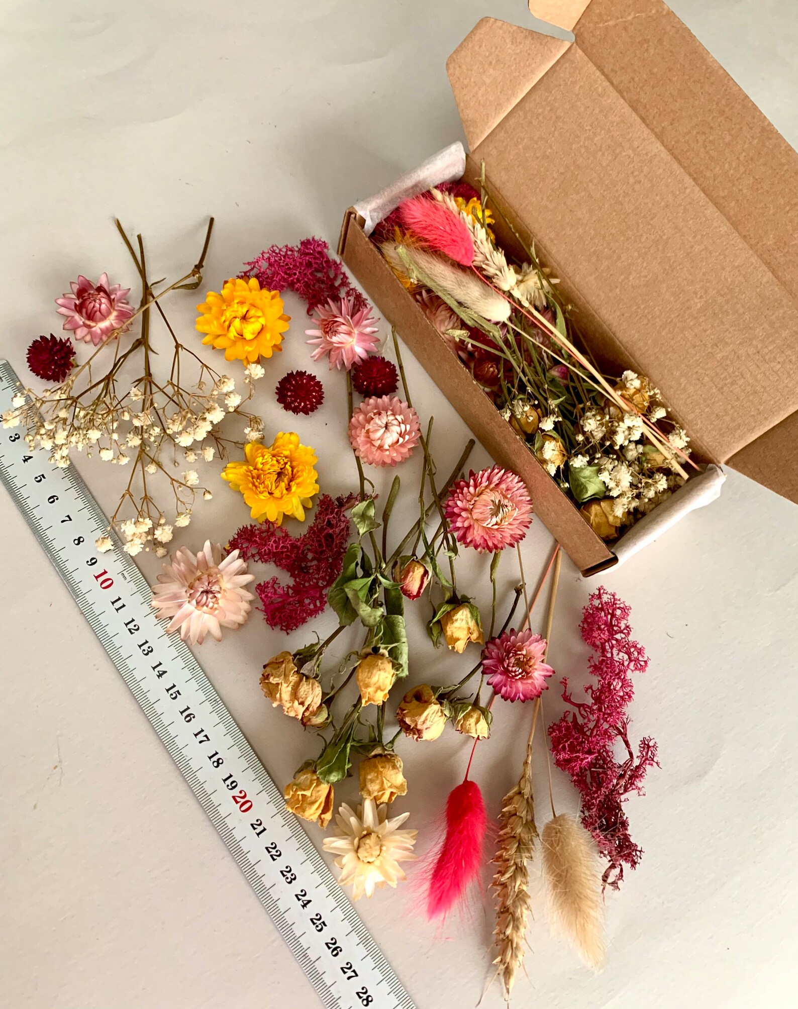 Tiny Flowers for Resin Dried Pink Gomphrena Strawflowers Dry - Etsy