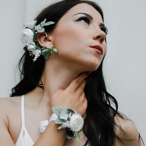 Flowers Ear Cuff Earrings Dried Flower Hair Pins Flower Ear Climber ...