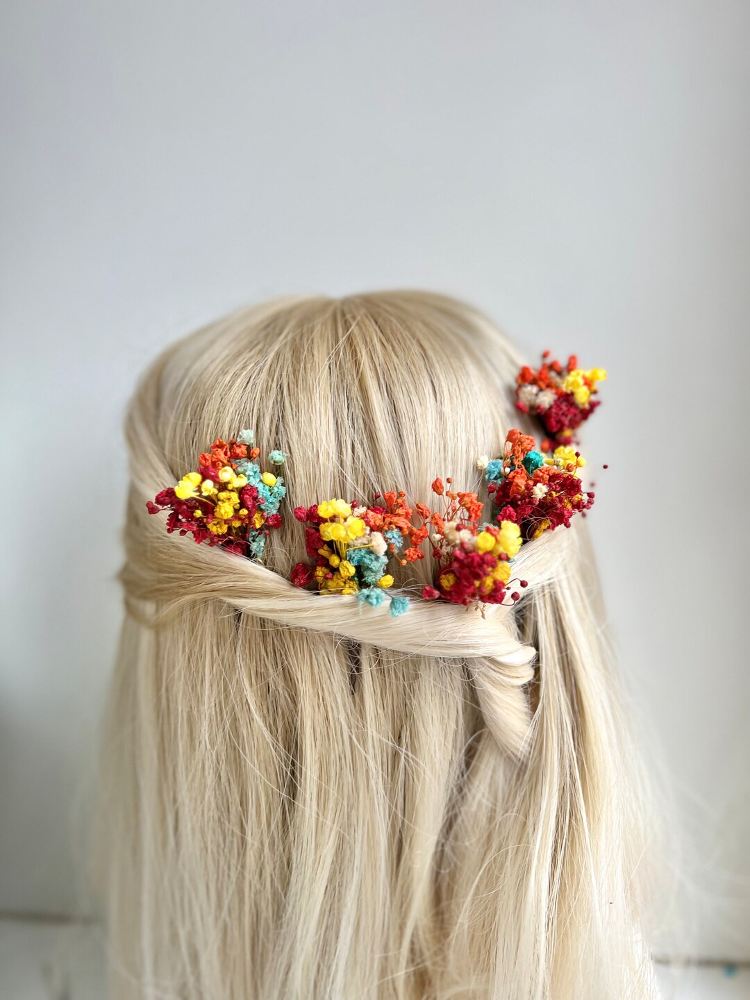 Rainbow Hair Piece Colorful Hair Piece LGBT Wedding Hair Clips Rainbow ...