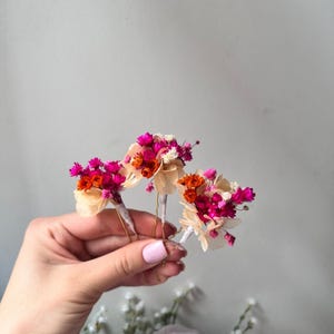 Colorful Hair Pins Pink Purple Hair Clips Fuchsia Violet Wedding Hair ...