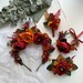Bridal Burgundy Flower Bracelet Terracotta Wedding Accessory Rust ...