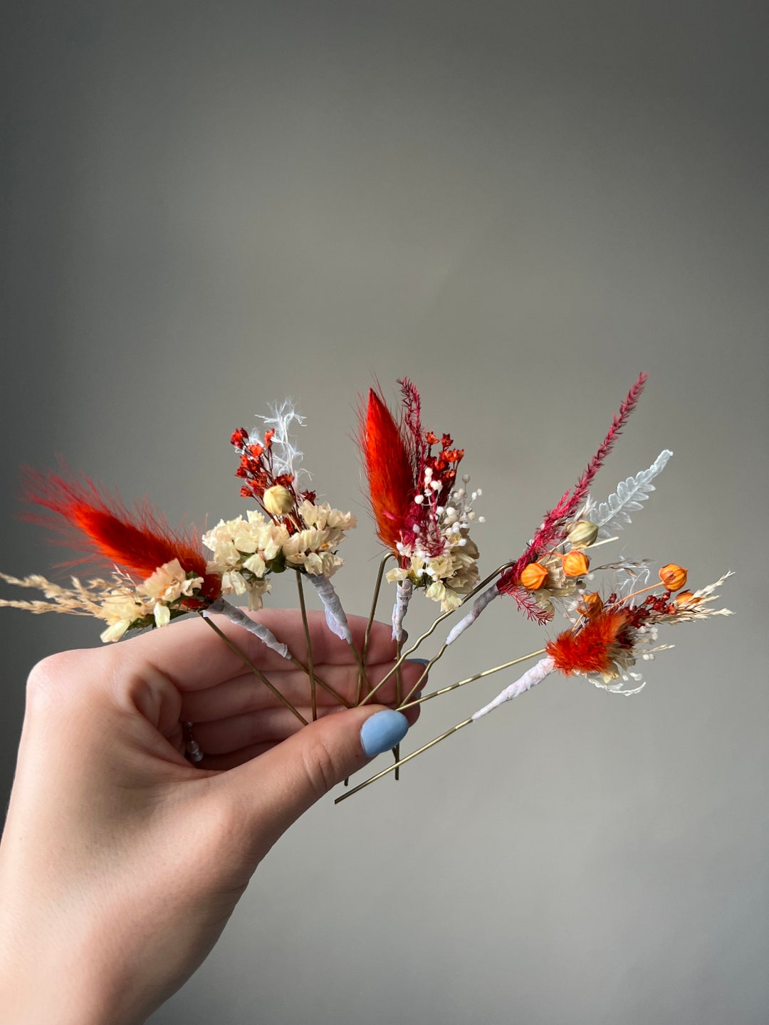 Autumn Wedding Terracotta Ivory Fall Hair Piece Bridal Wedding Flower ...