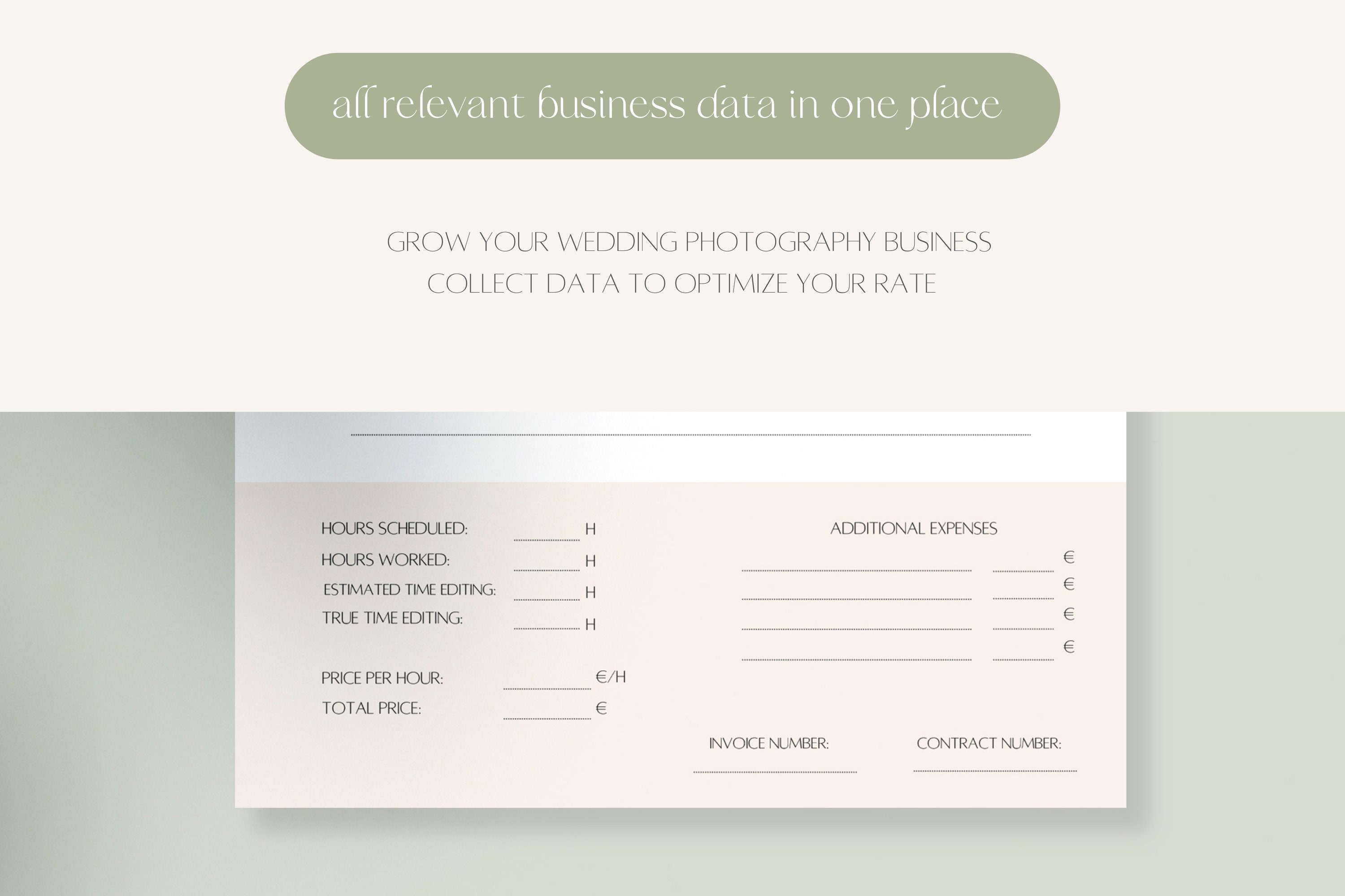 Wedding Photography Client Spreadsheet, Photography Session Planner ...