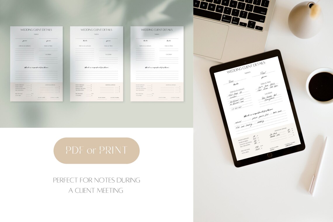 Wedding Photography Client Spreadsheet, Photography Session Planner ...