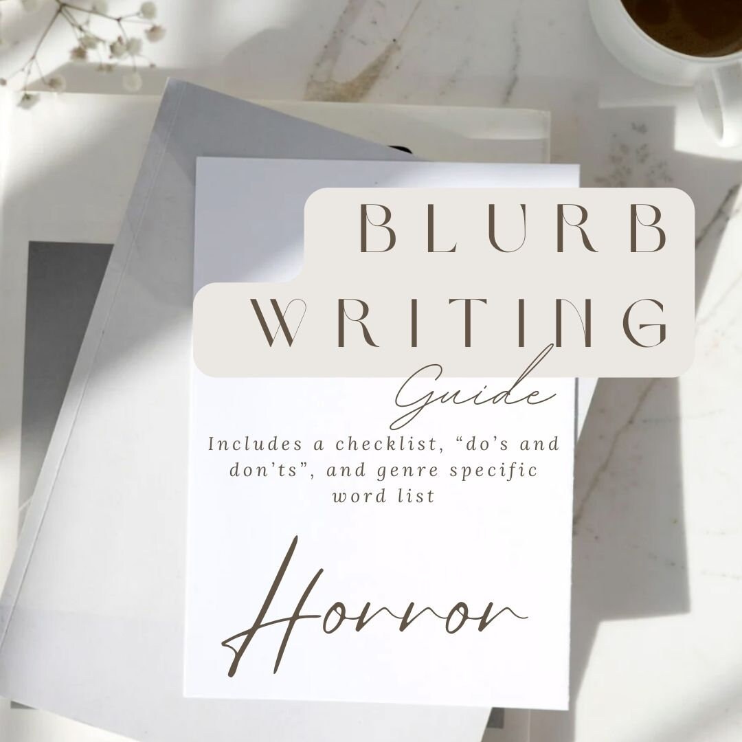 Blurb Writing Guide Blurb Writing Workbook and How to Horror Genre ...