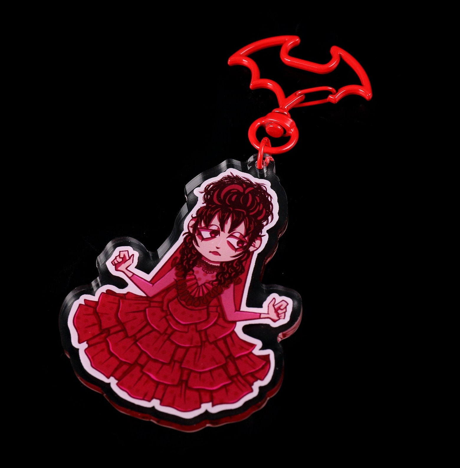 Red Wedding Lydia Deetz Keychains - Etsy