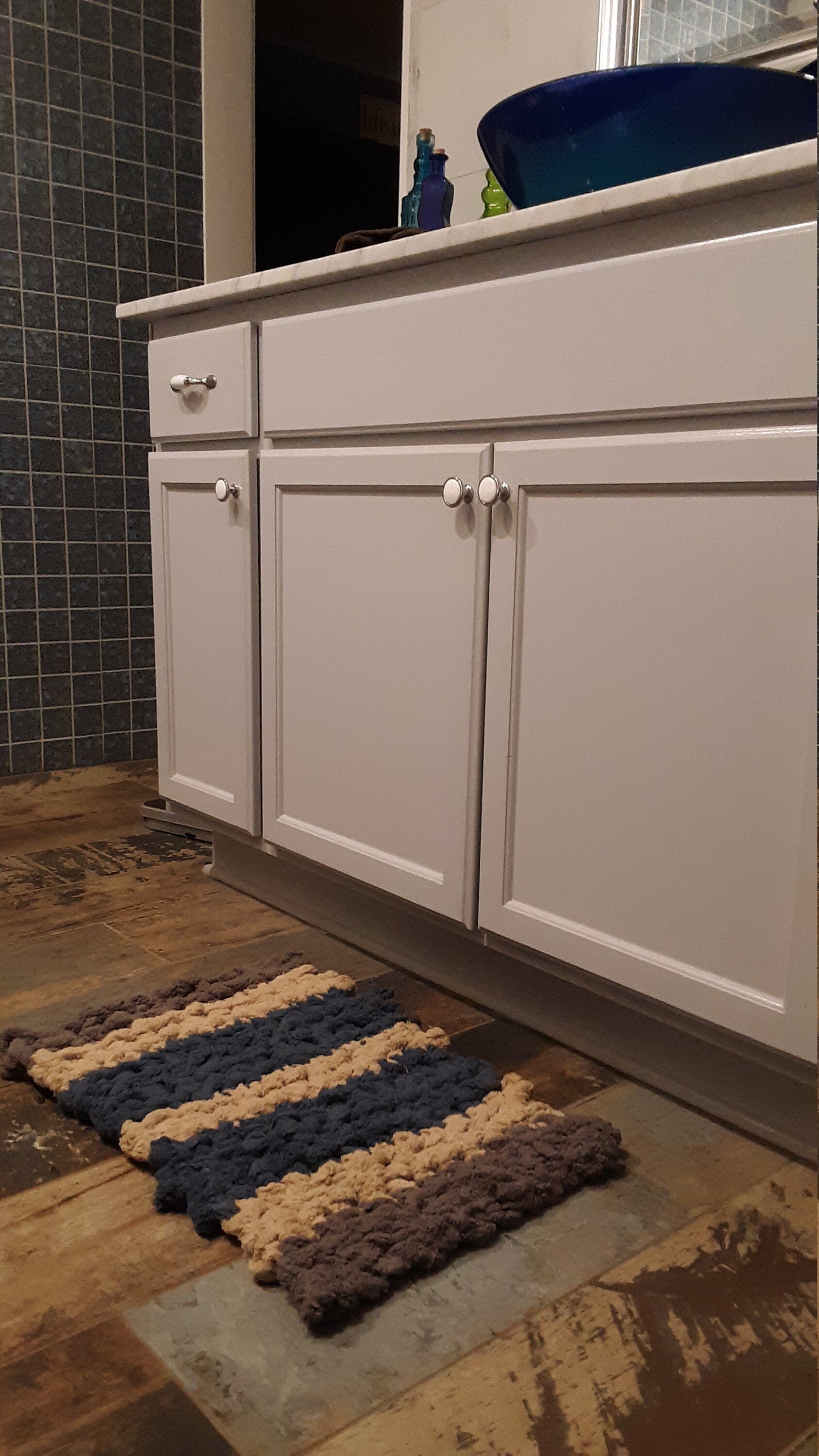 Bathroom Rug Crochet Pattern Jumbo Yarn Project DIY Bathroom - Etsy