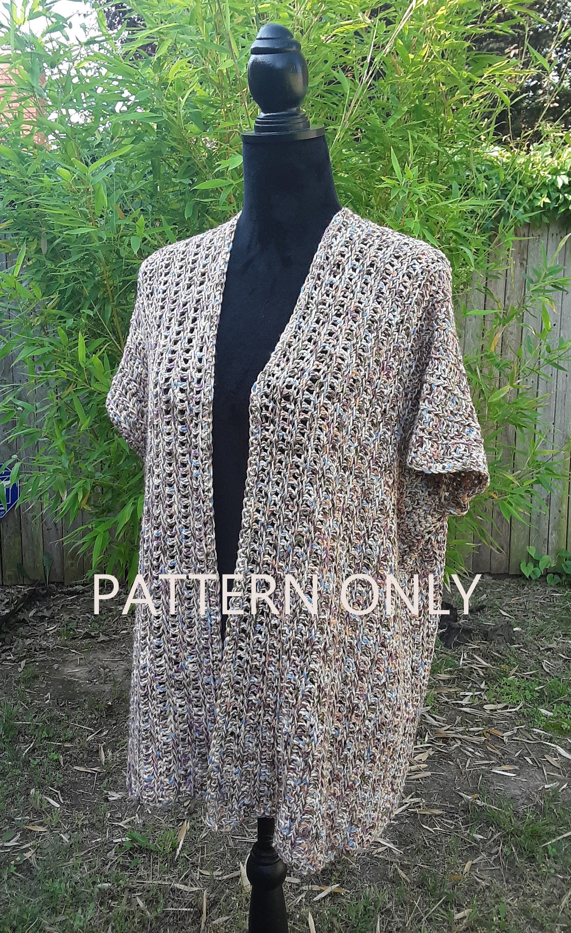 Confetti Cardigan Crochet Pattern, Intermediate Crochet Pattern ...
