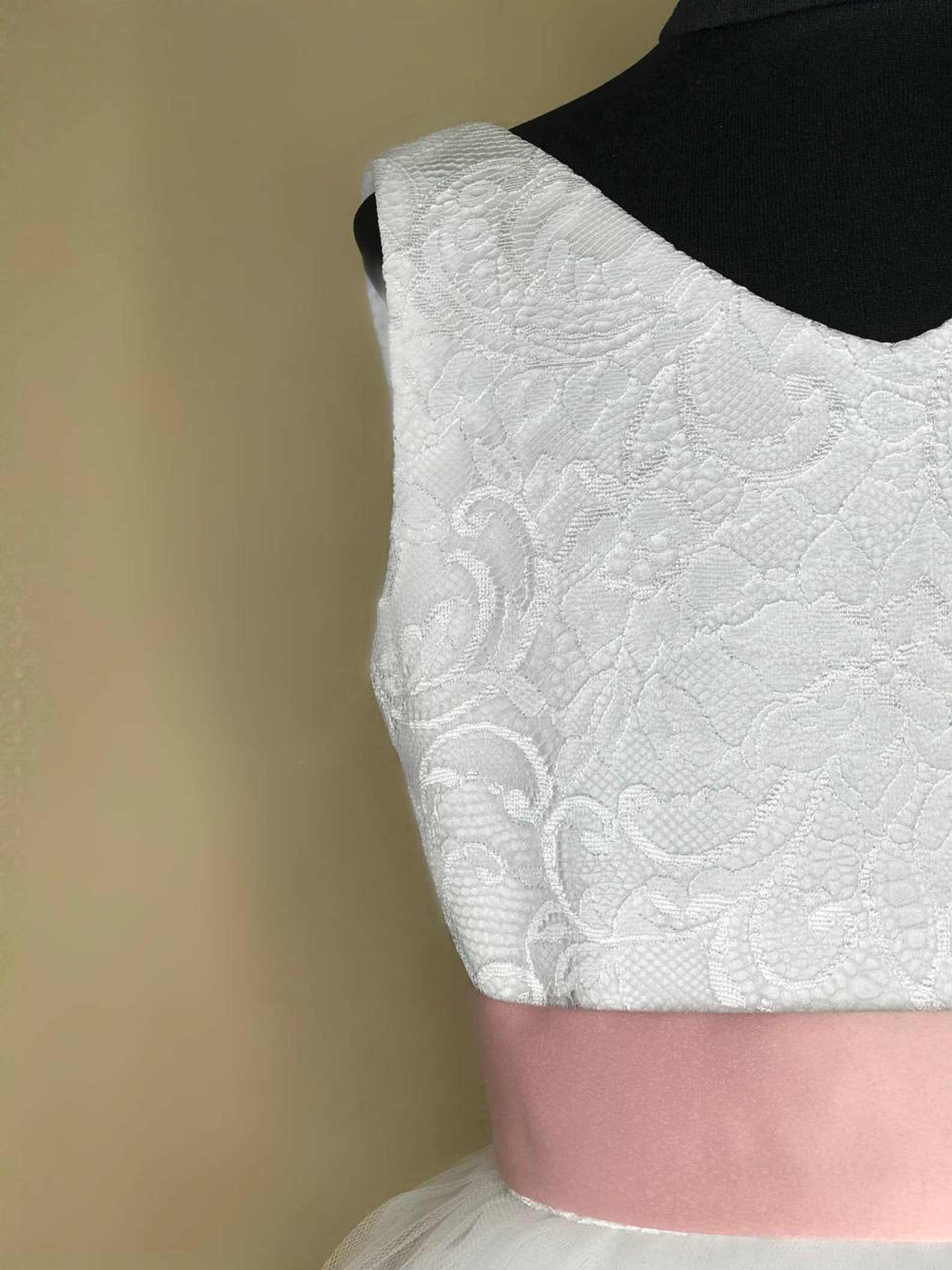 Modest Flower Girl Dressflower Girl Dress With Dusty Blush - Etsy